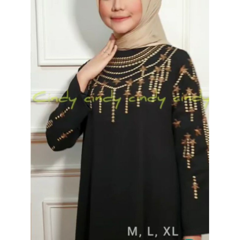 Jual Gamis Arab/Abaya Hitam Bordir/Gamis Hitam /Abaya /Gamis | Shopee ...