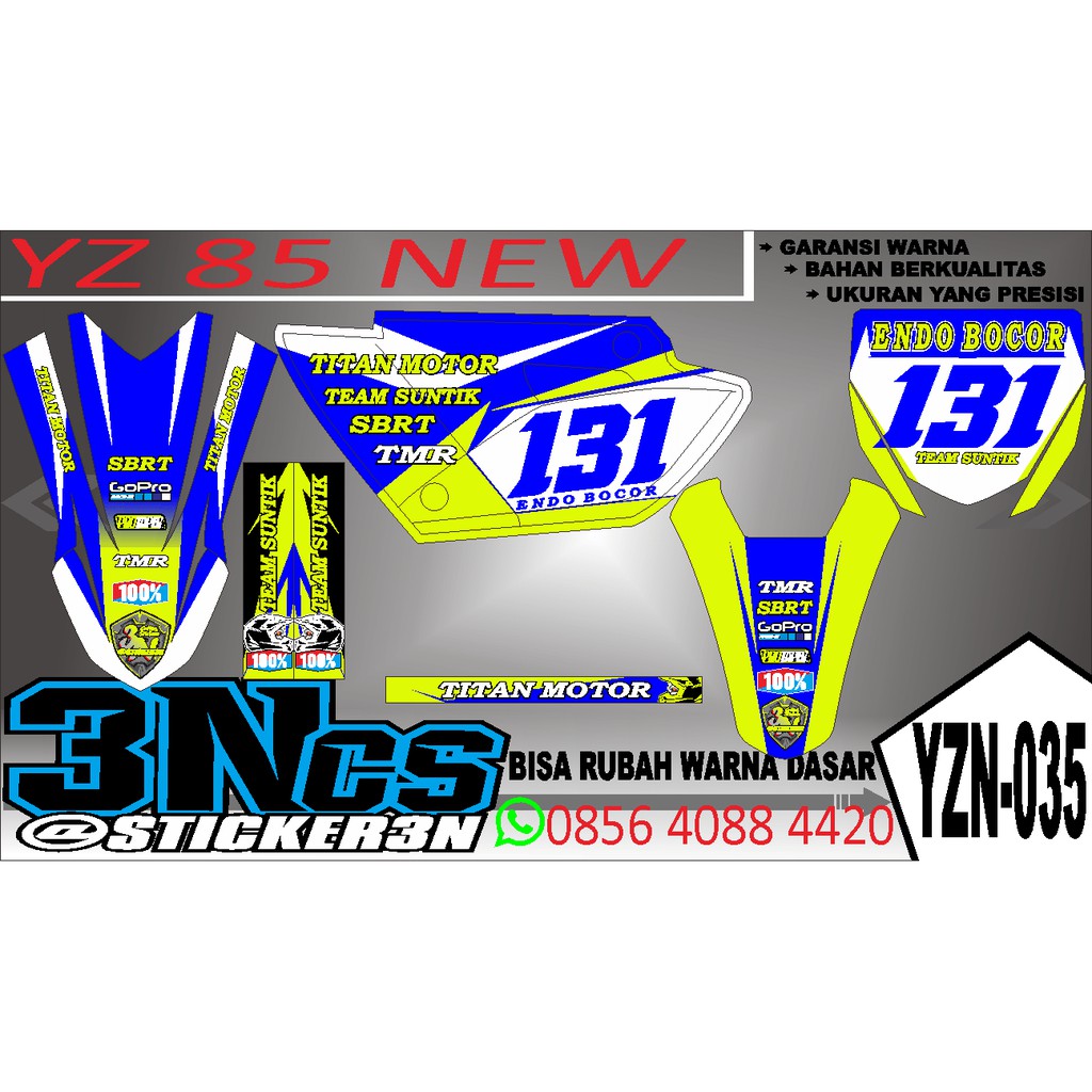 Jual Decal Yamaha YZ 85 New Bancian bebek standar | Shopee Indonesia