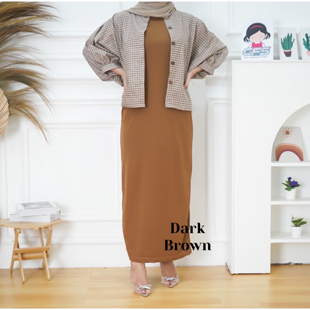 Jual GFS SR INNER SPAN INSPAN LONG DRESS | Shopee Indonesia