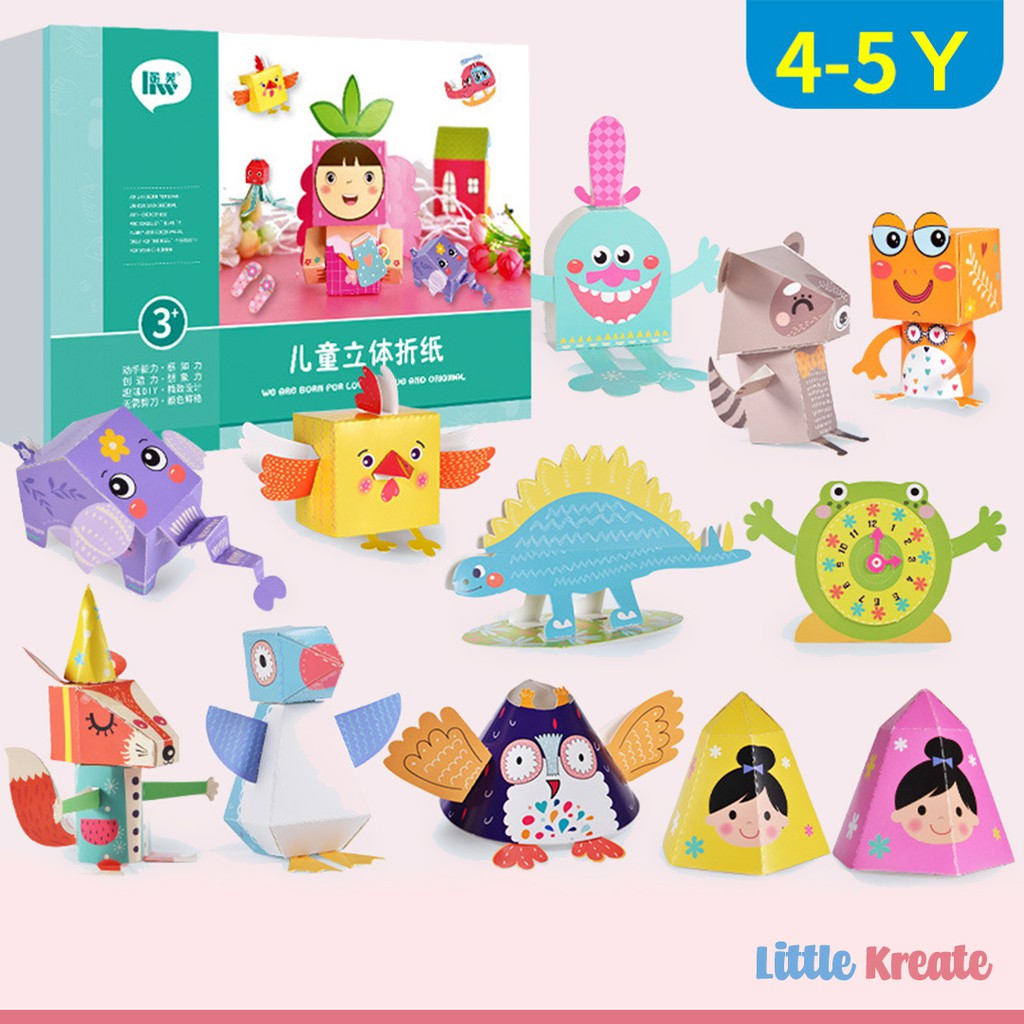 Jual Mainan Edukasi Prakarya Anak - 3D Paper Folding | Shopee Indonesia