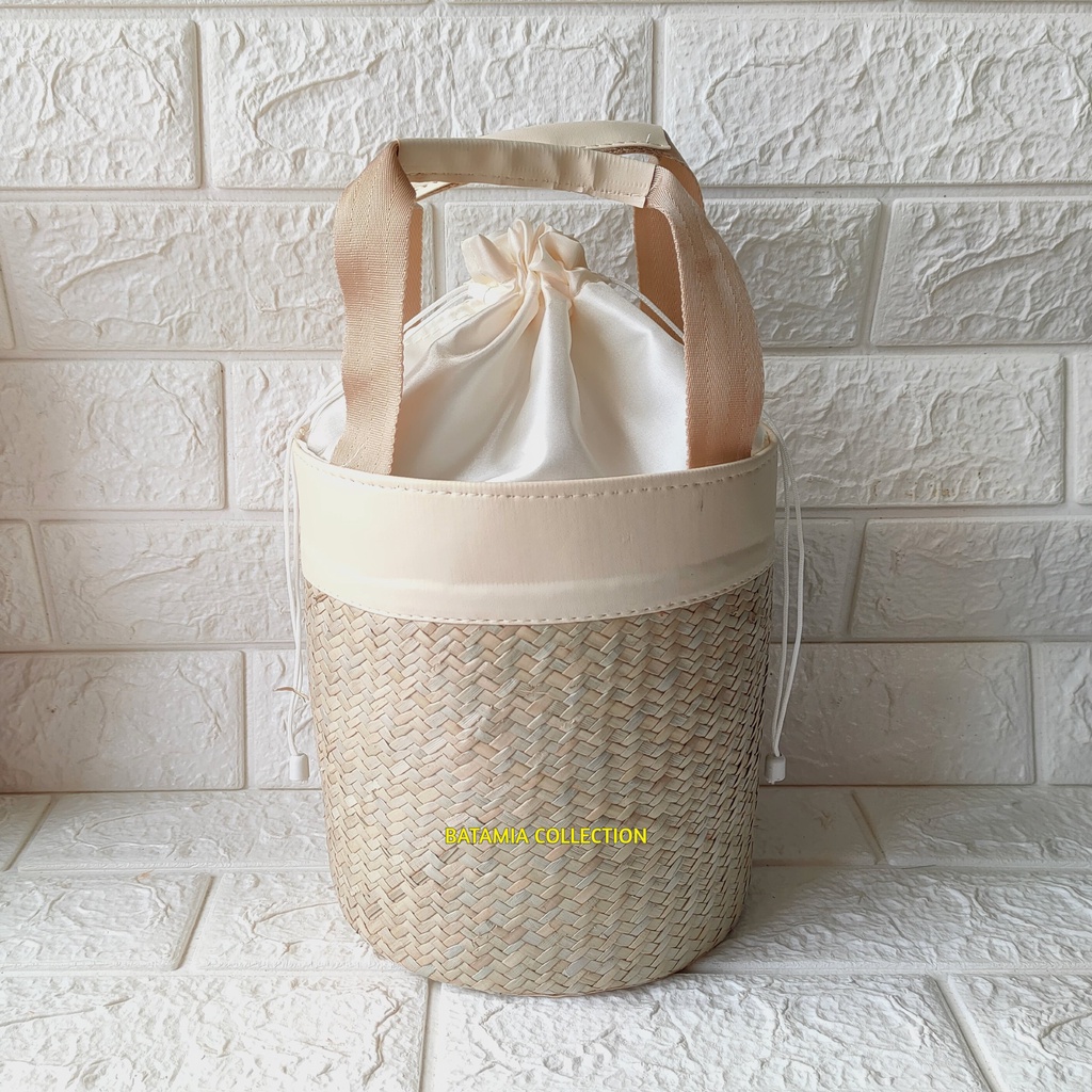 Jual Tas Parcel Anyaman Pandan Keranjang Hampers List Kulit Sintetis ...