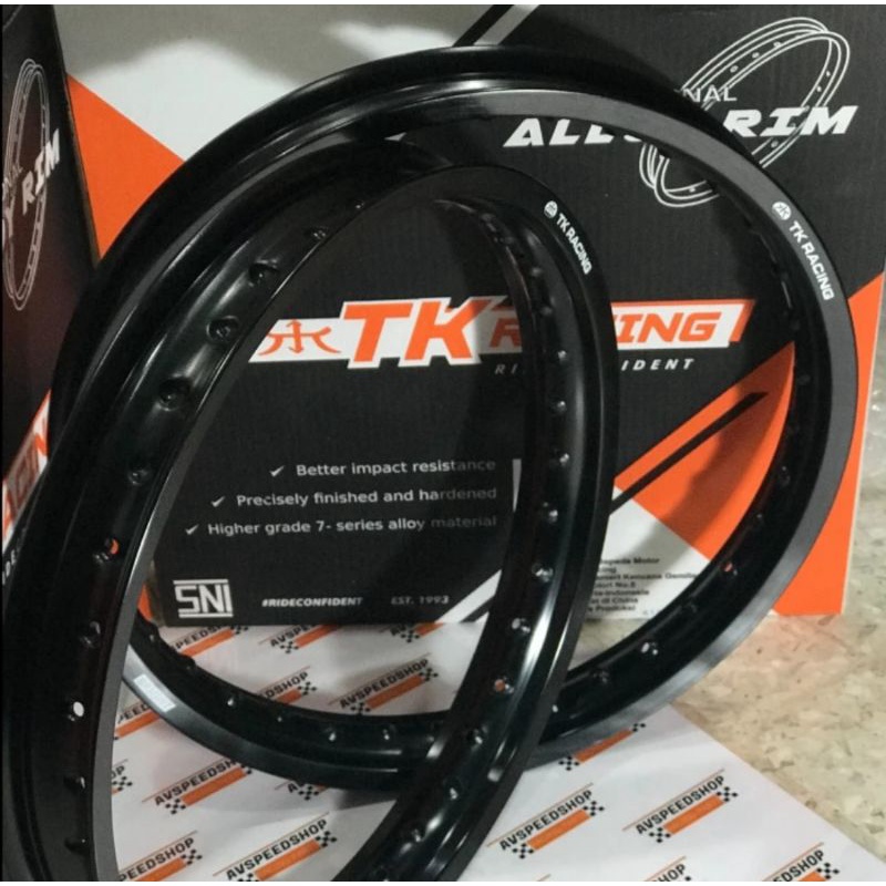 Jual VELG PELEK TK RACING TK BRIGHT 160x17,185x17,215x17 hole 36 hitam ...