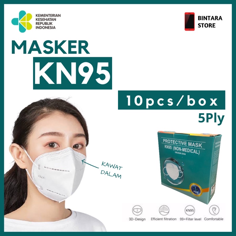 Jual MASKER KN95 5PLY ISI 10 PCS Box Earloop Disposable | Shopee Indonesia