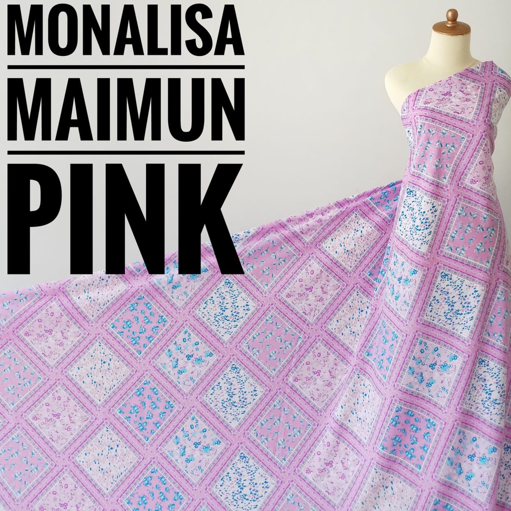 Jual LAST STOCK Kain Monalisa Maimun Pink (0.5M) | Shopee Indonesia