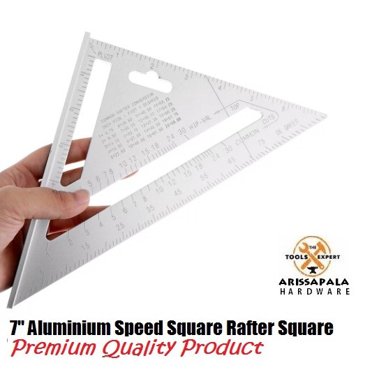 Jual Speed Square Penggaris Siku Segitiga Aluminium 7 Inch Speed Square ...