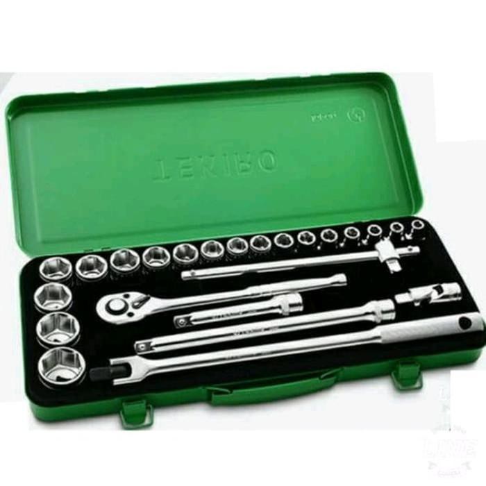 Jual TEKIRO KUNCI SHOCK SOCKET SET 1-2INC 24 PCS BOX BESI perkakas ...