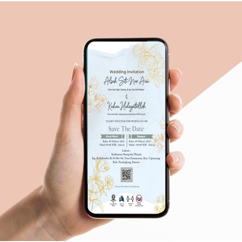 Jual undangan digital pernikahan/engagement murah kekinian full layar ...