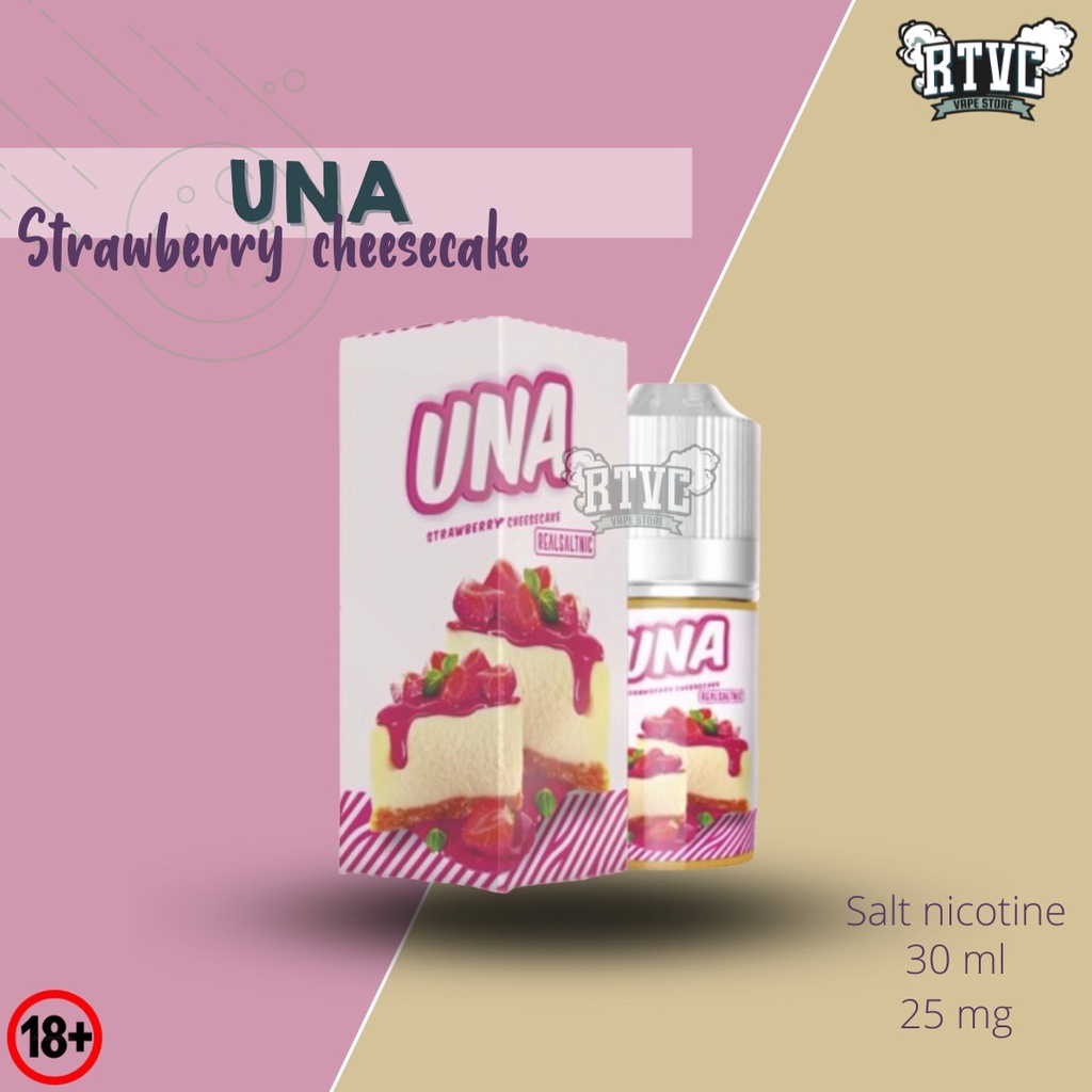 Jual UNA Strawberry Cheesecake Salt 30ml by IDJ Liquid Saltnic | Shopee ...