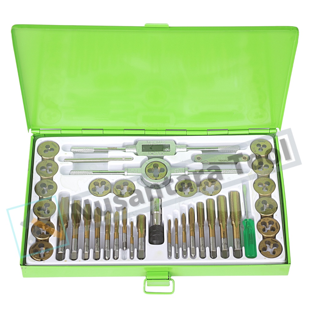 Jual Tekiro Tap And Die Set Alat Senai Tap Ulir Drat Baut Mur Set 40 ...