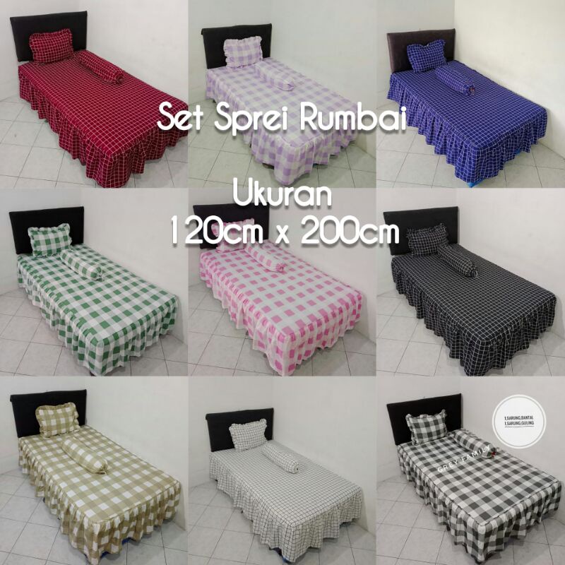 Jual Sprei Kotak Aestetic Sprei rumbai 120 Seprei Rumbai Kotak Aestetic ...