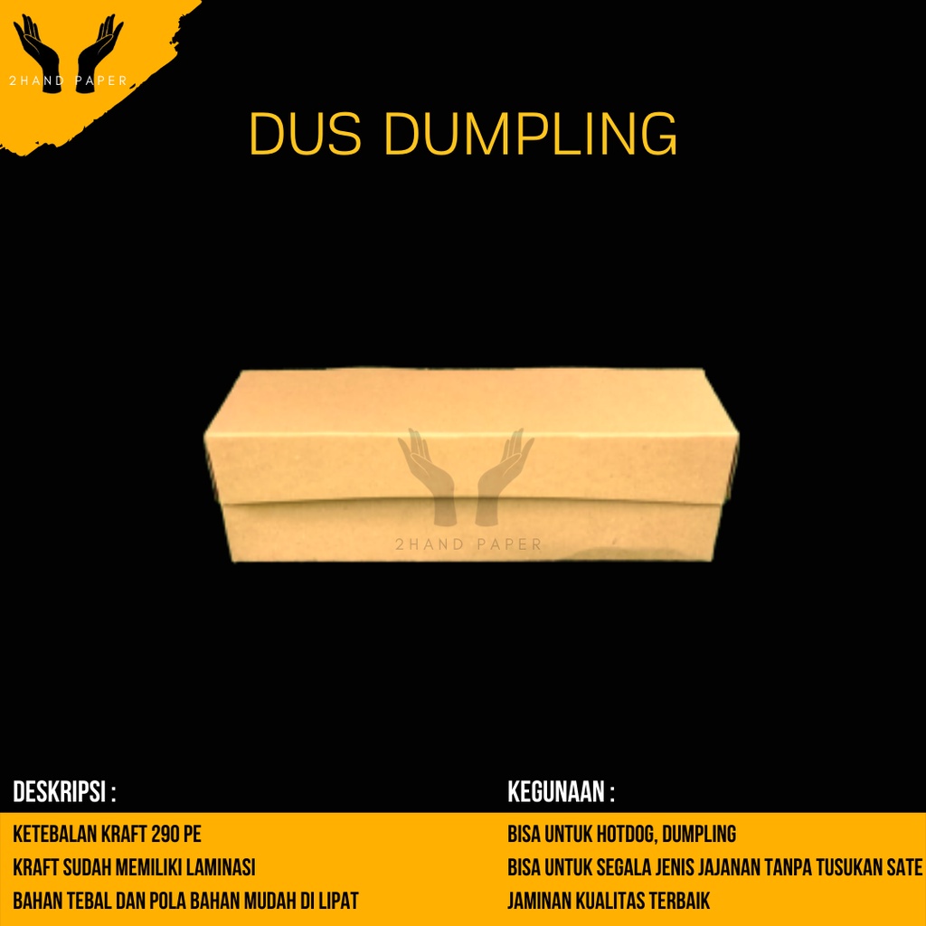 Jual Paper Lunch Box / Box Dumpling / Box 20cm x 8cm x 5.5cm | Shopee ...