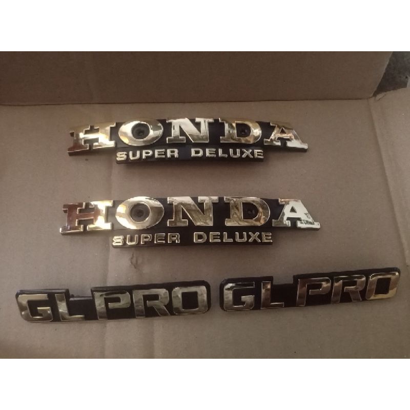 Jual lambang tangki emblem tengki lambang honda gl set emblem tempong ...