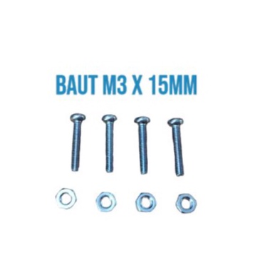 Jual BAUT M3 X 15MM JP 20PCS | Shopee Indonesia