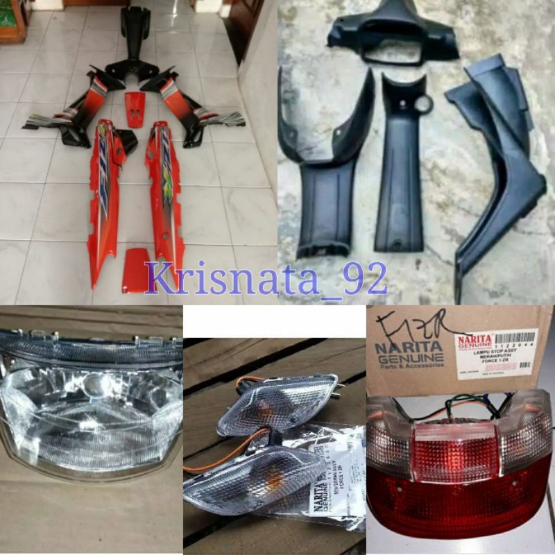 Jual Cover full body set bodi halus kasar dan lampu fiz r orange hitam ...