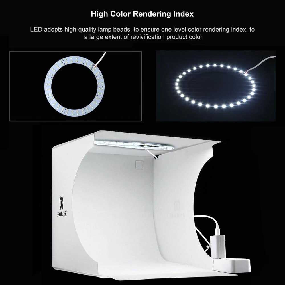 Jual PULUZ Photo Studio Mini Soft Box Ring Light with 6 Backdrop ...