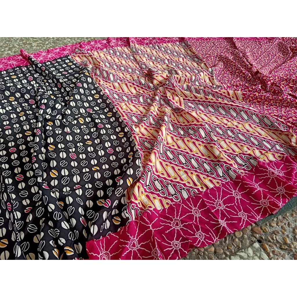 Jual Kain batik paris solo parang tiga motif pink | Shopee Indonesia