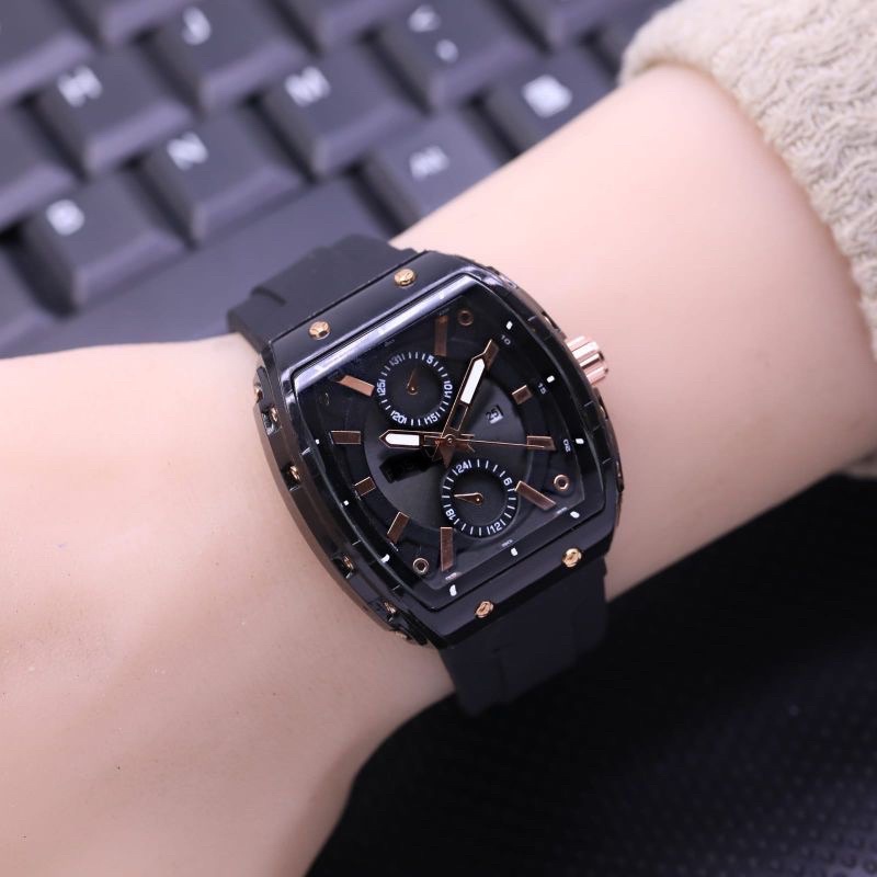 Jual JAM VIRAL JAM TANGAN WANITA RUBBER HUSH PUPPIES SEGI CHRONO ...