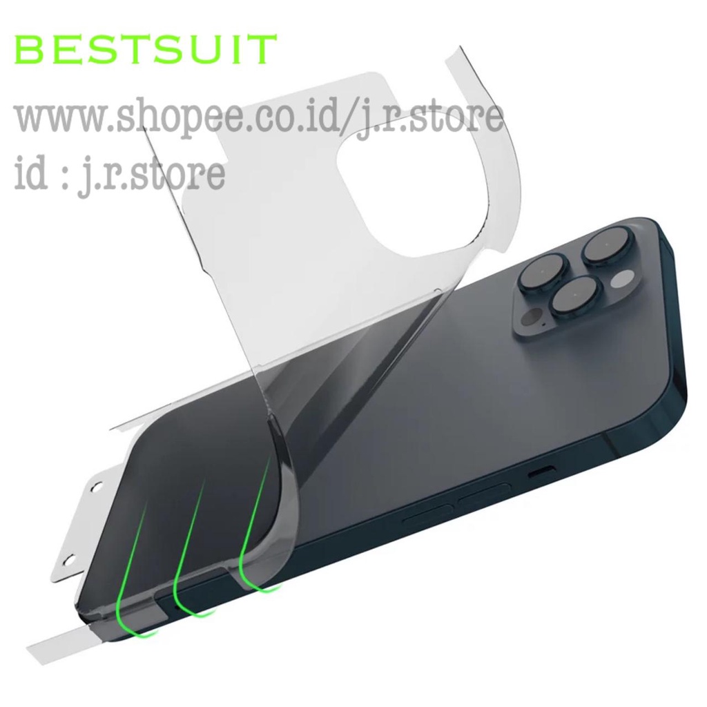 Jual BEST SUIT FULL BELAKANG anti gores IPHONE 16 PRO MAX / 16 PLUS / 15 PRO MAX / 15 PLUS / 14 ...