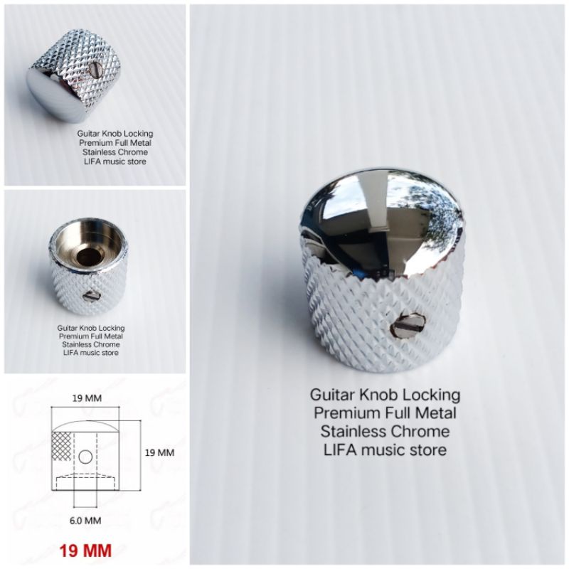 Jual Guitar Knob Locking Premium Full Metal Stainless Chrome | Shopee Indonesia
