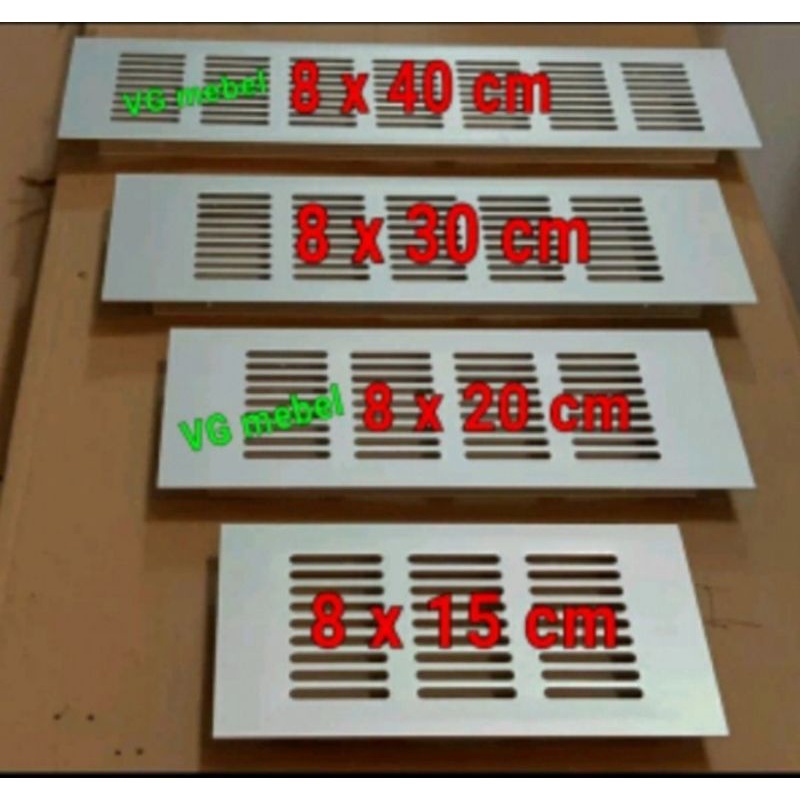 Jual Lubang hawa - Angin angin Aluminium 8 x 30 cm - Saringan udara ...