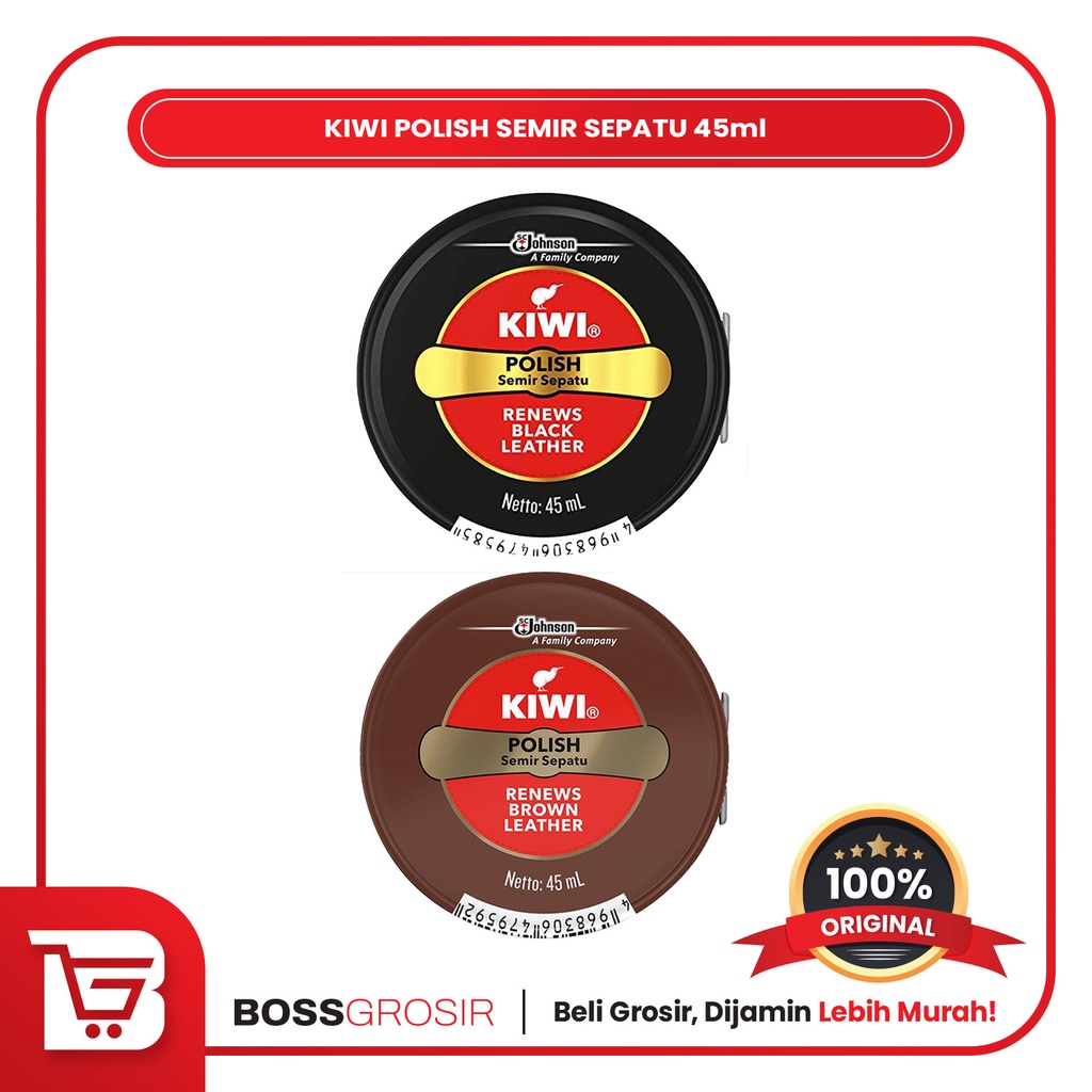 Jual SEMIR SEPATU KIWI SHOE POLISH HITAM COKLAT 45ml | Shopee Indonesia