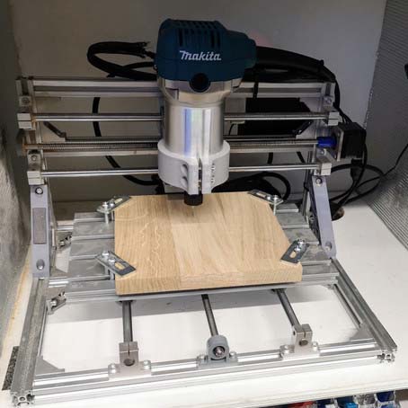 Jual CNC 3018 Pro CNC 1610 Clamp Trimmer Router 65mm Tebal 35mm ...