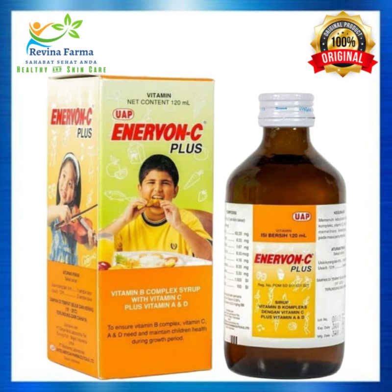 Jual Enervon C Plus Syrup 120ml, Enervon-C Sirup Vitamin Anak Untuk ...