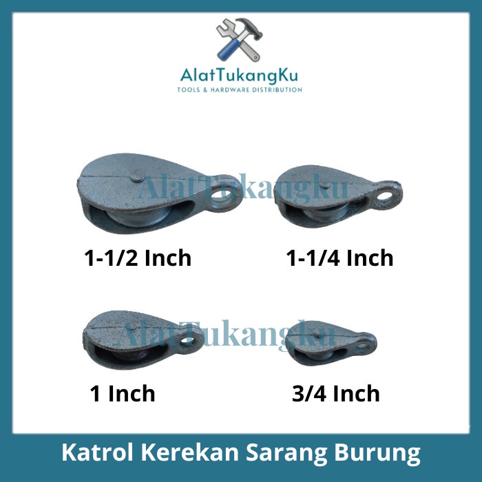 Jual Katrol Kerekan Sarang Burung ukuran 3/4" 1" 1 1/4" 1 1/2" / Katrol ...