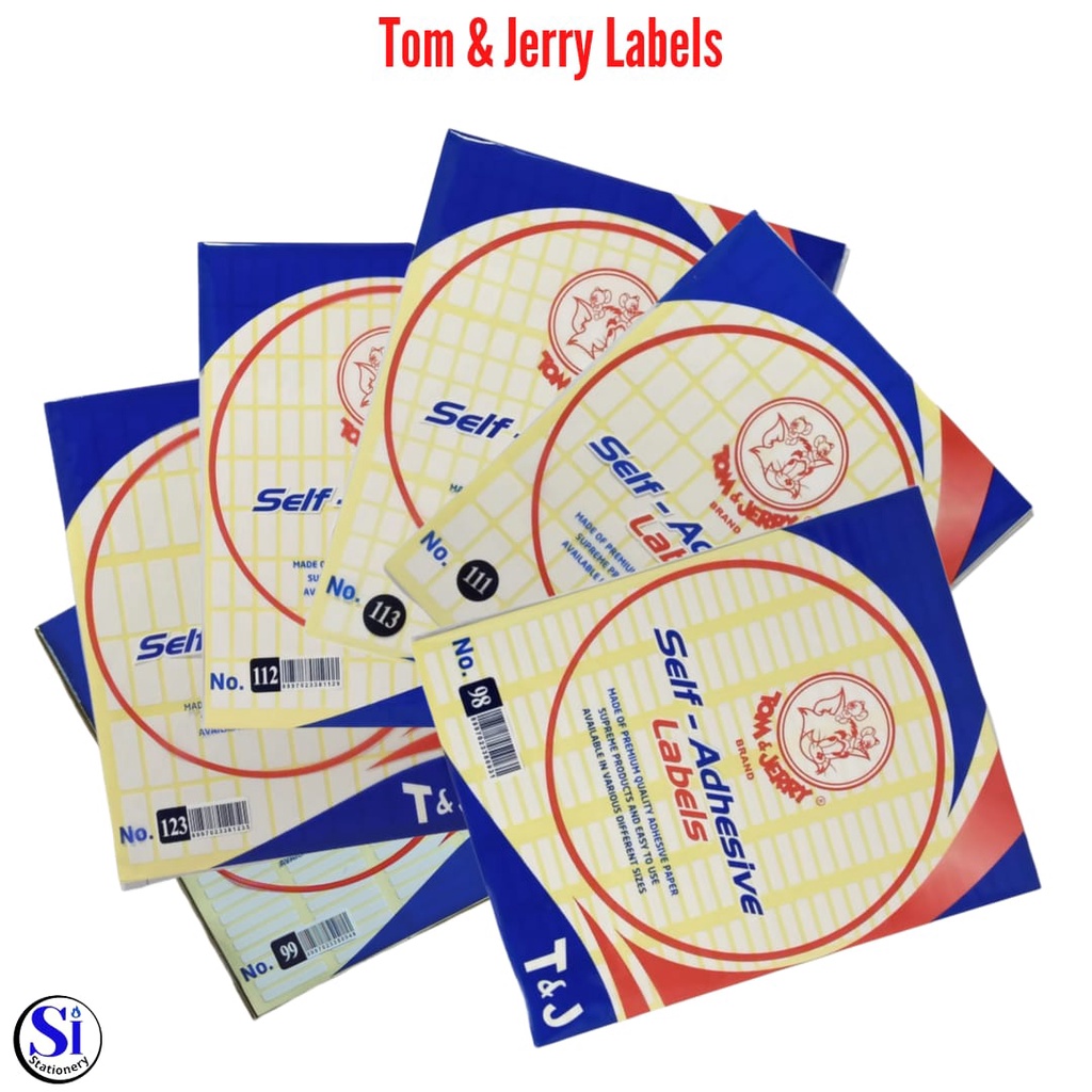 Jual Tom & Jerry Label Ukuran Kecil/Label No.98,99,111,112,113,123 ...