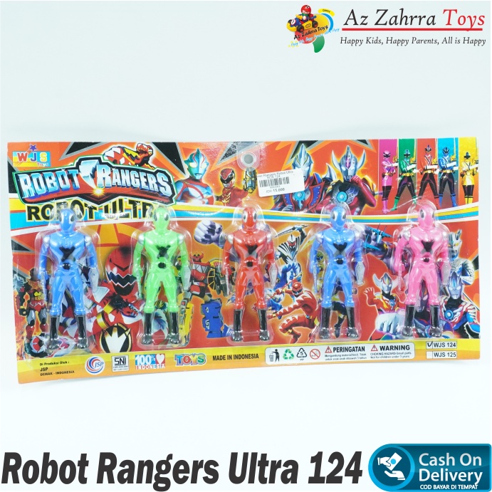 Jual Mainan Anak Figure Power Rangers 5Pc Plastik Robot Rangers Ultra ...