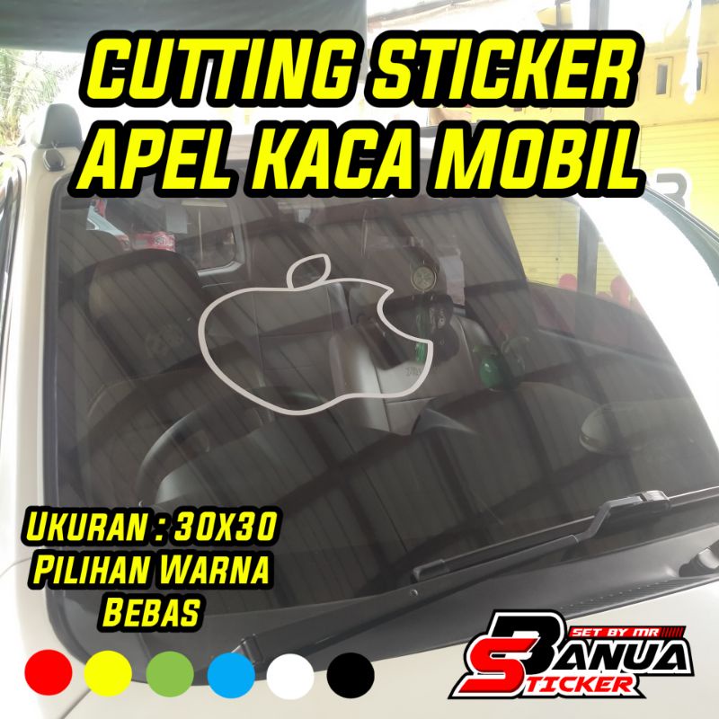 Jual Stiker Kaca Mobil Apel Berlobang Tengah | Shopee Indonesia
