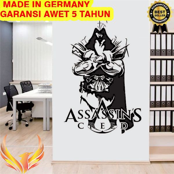 Jual TERMURAH Sticker Dinding Game Gamer Assassin Creed Siluet Wall ...