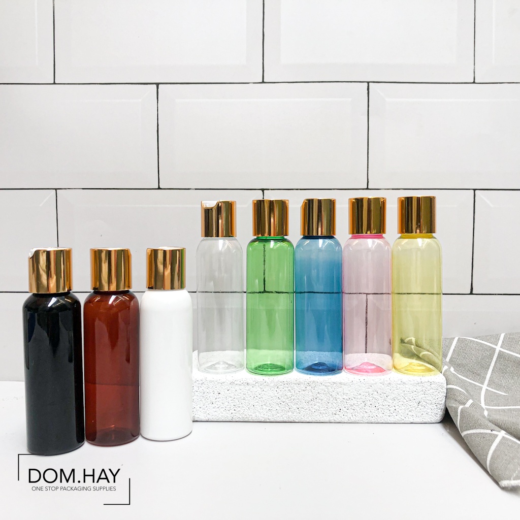 Jual Botol Presstop Gold 100ml Plastik PET Lotion Handsoap Hand ...