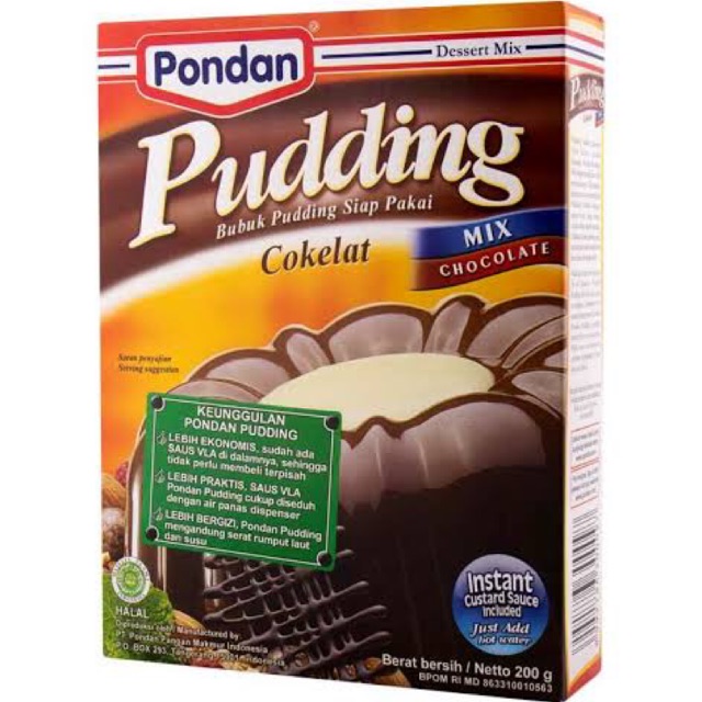 Jual PONDAN PUDDING MIX COKLAT 200G | Shopee Indonesia