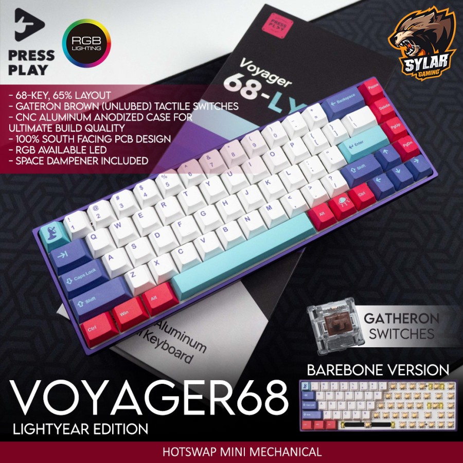 Jual Press Play Voyager 68 Lightyear Edition Hotswap Mechanical ...