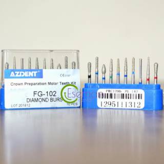 Jual Dental Bur Molar Preparation Set FG-102 preparasi crown bridge ...