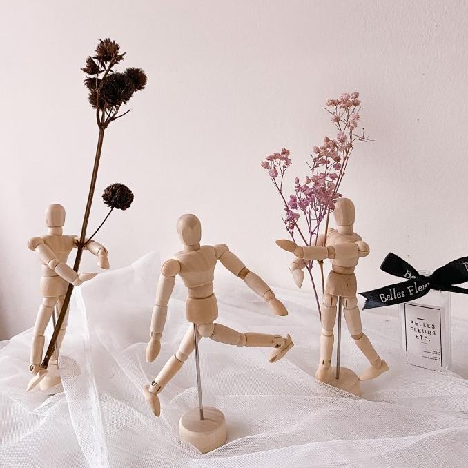 Jual Sclupture Wood Joint Man Figurine | Shopee Indonesia