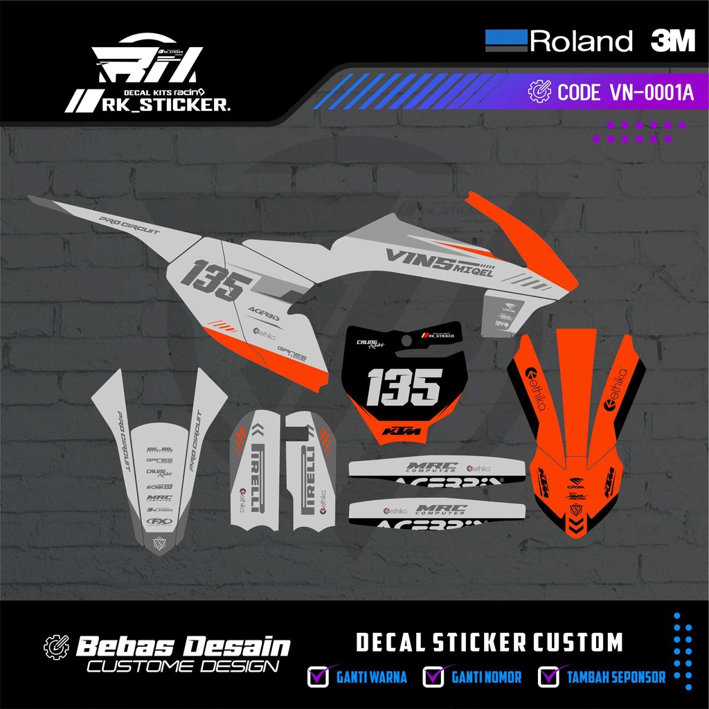 Jual DECAL KTM 65 CC FREE CUSTOME DESIGN | Shopee Indonesia