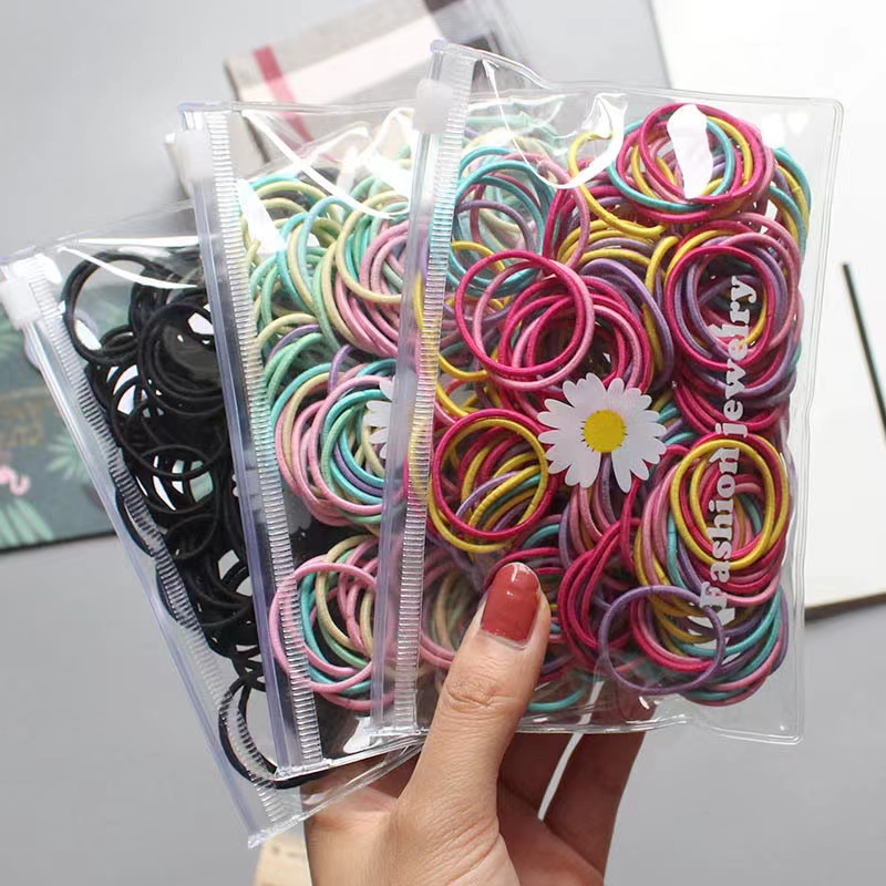 Jual ED - FREE POUCH - 100PCS IKAT RAMBUT ANAK / IKATAN RAMBUT KARET ...