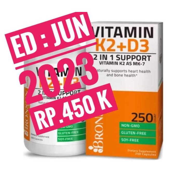 Jual Bronson Vitamin K2 (90 MCG ) + D3 (5000 IU) - HARGA GROSIR 250 ...