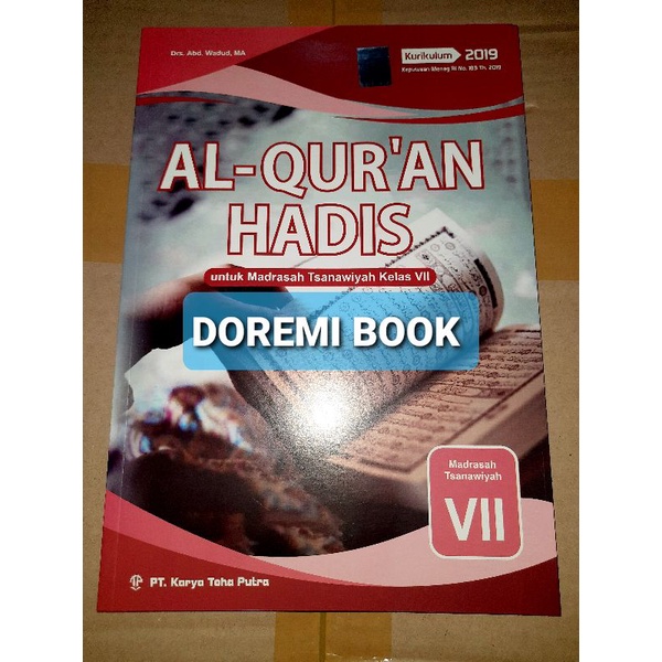 Jual AL QURAN HADIS KELAS 7 VII toha putra buku paket alquran hadis 7 VII 8 VIII 9 revisi ...