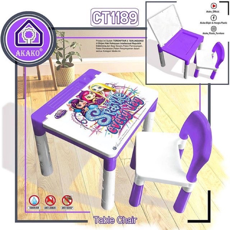 Jual MEJA BELAJAR LIPAT MEJA ANAK MEJA BELAJAR ANAK 1 SET DENGAN BANGKU ...