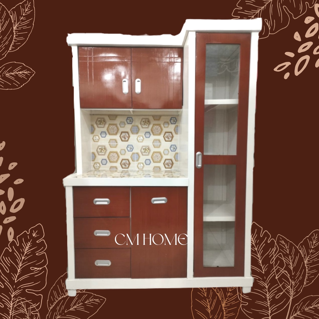 Jual LEMARI PIRING RAK PIRING LEMARI SAYUR 3 PINTU MINIMALIS KAYU MIX ...