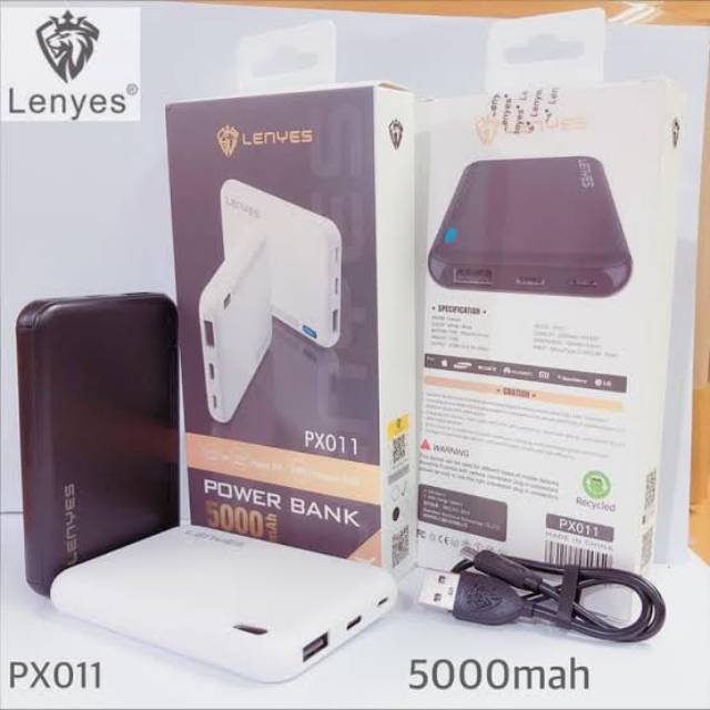 Jual Power Bank Lenyes Real 5000mah PX-011 ORIGINAL | Shopee Indonesia