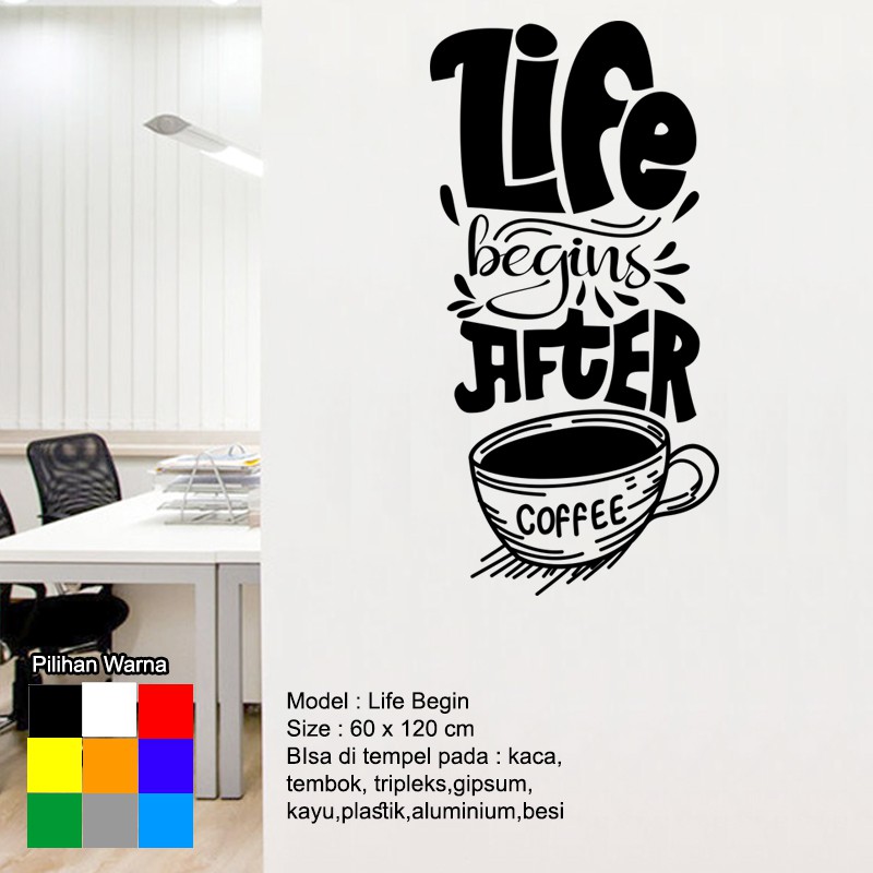 Jual Stiker Kaca Dinding Cafe Kopi Coffee Shop Kafe Resto Cutting ...