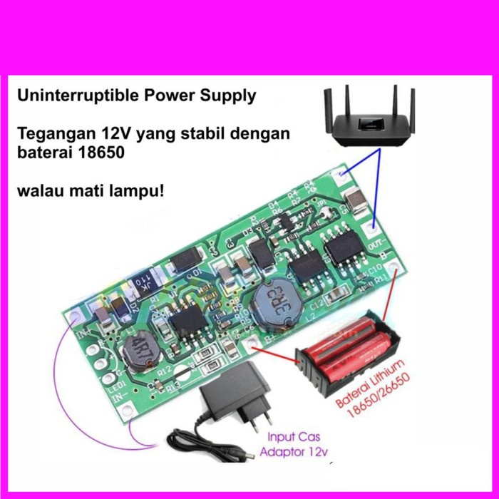 Jual A432 DC power backup mini ups 9v - 12v 1a | Shopee Indonesia