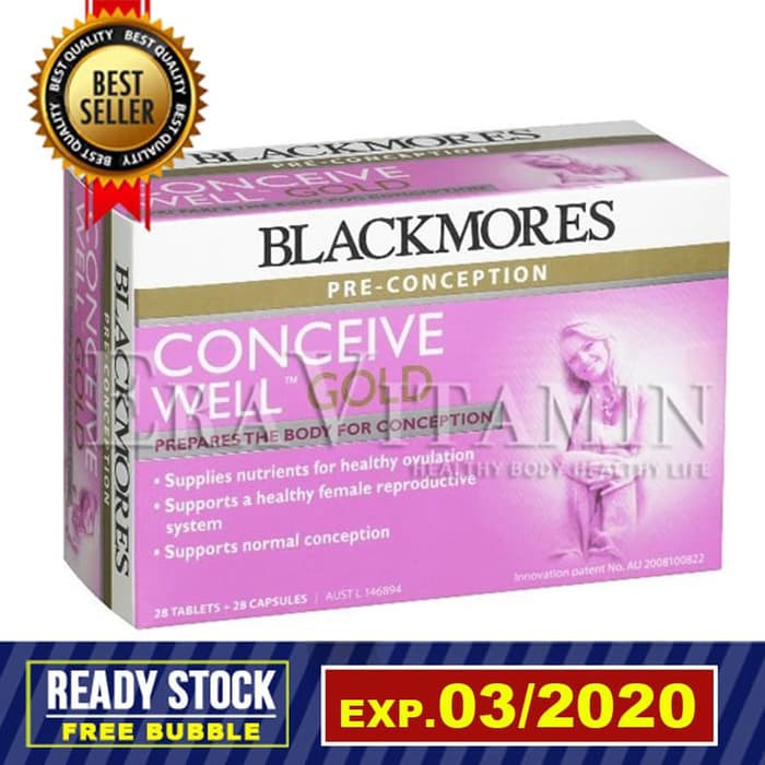 Jual Blackmores Conceive Well GOLD - 28 tabs + 28 caps | Shopee Indonesia