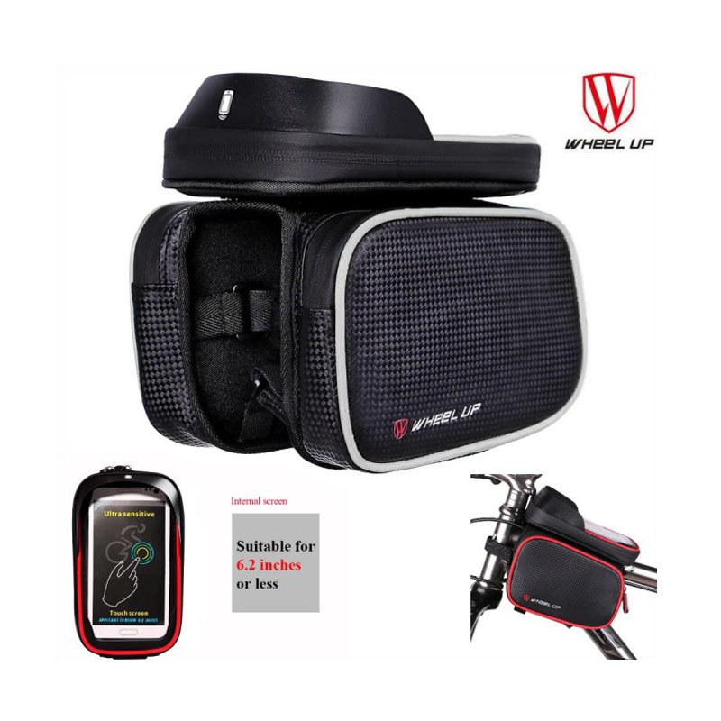 Jual Tas Sepeda Wheel Up Double Bag Sensitive Touch Smartphone 6.2 Inch ...