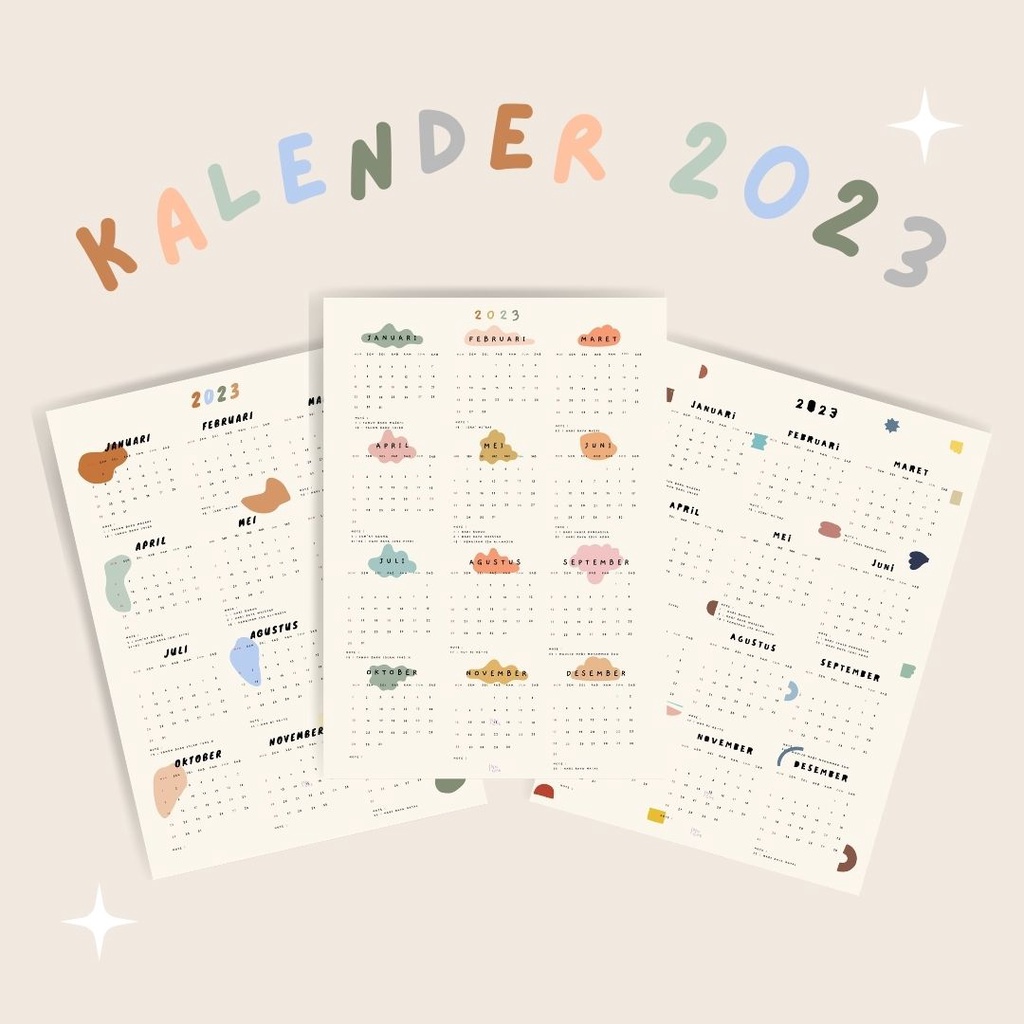 Jual Kalender 2024 Solucine - Kalender Aesthetic / Kalender dinding ...