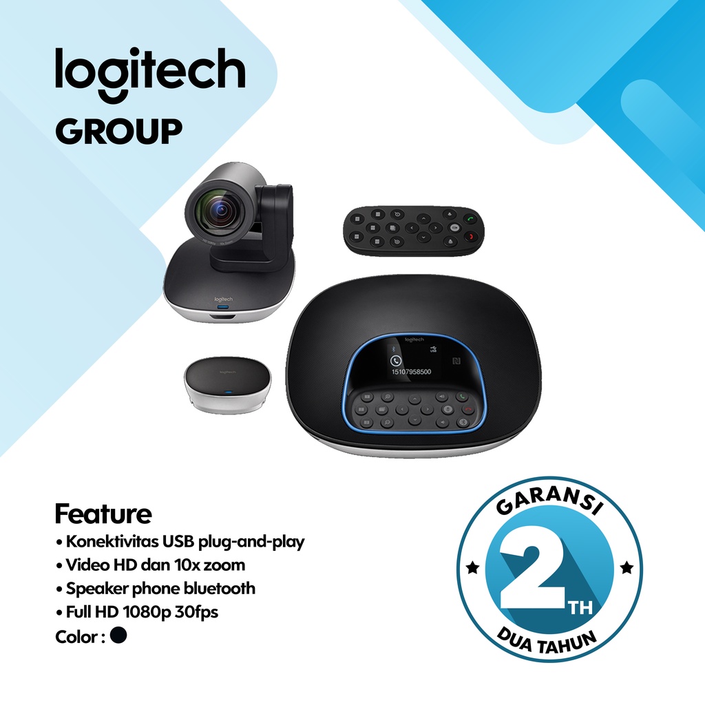 Jual Logitech Group Video Conference Camera HD & 10x Zoom Garansi Resmi ...
